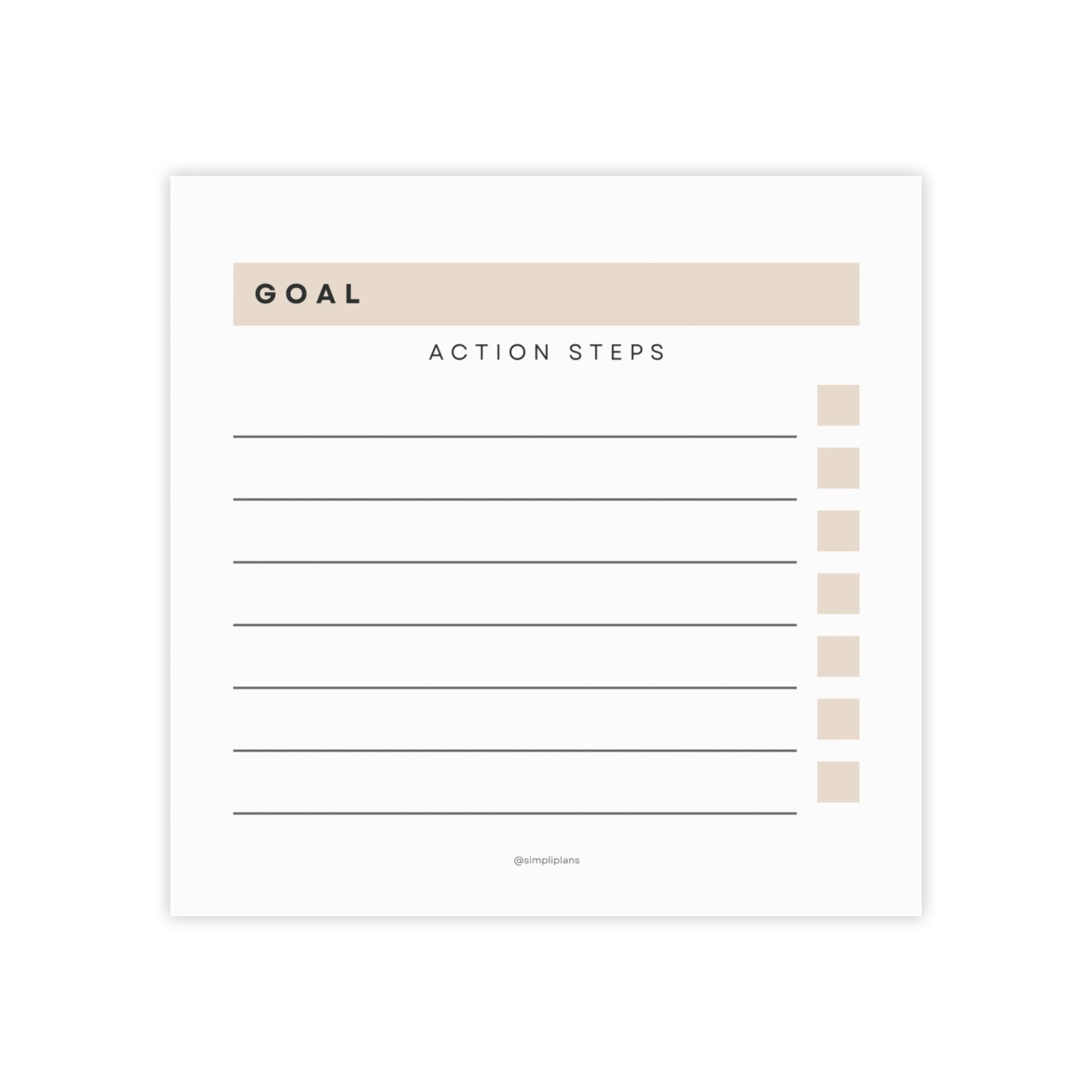 Simple Goal Breakdown Post-it® Notes Sticky Notes for Planner for ...