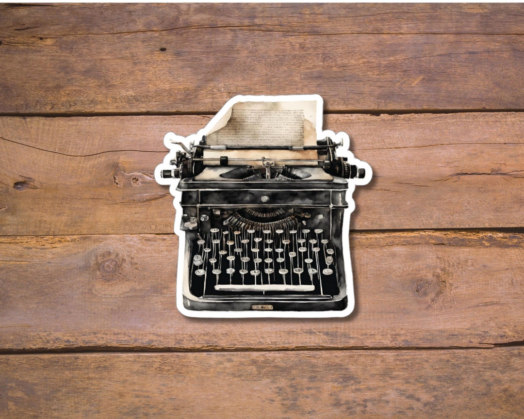 Vintage Typewriter Die-cut Sticker Dark Academia Planner and Journal ...
