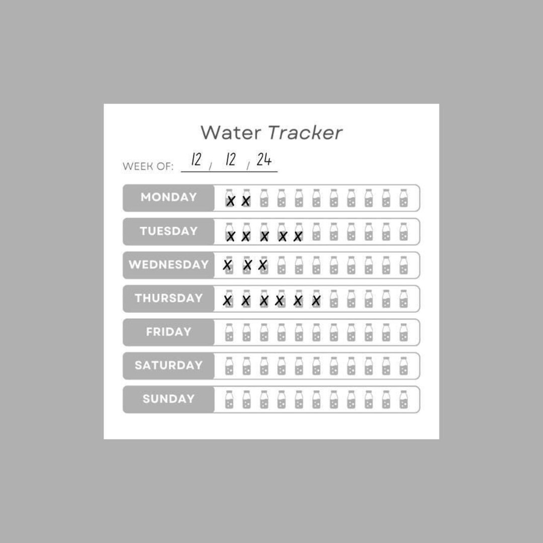 Weekly Water Tracker Post-it® Note Pads Habit Goal Tracker Sticky Notes ...