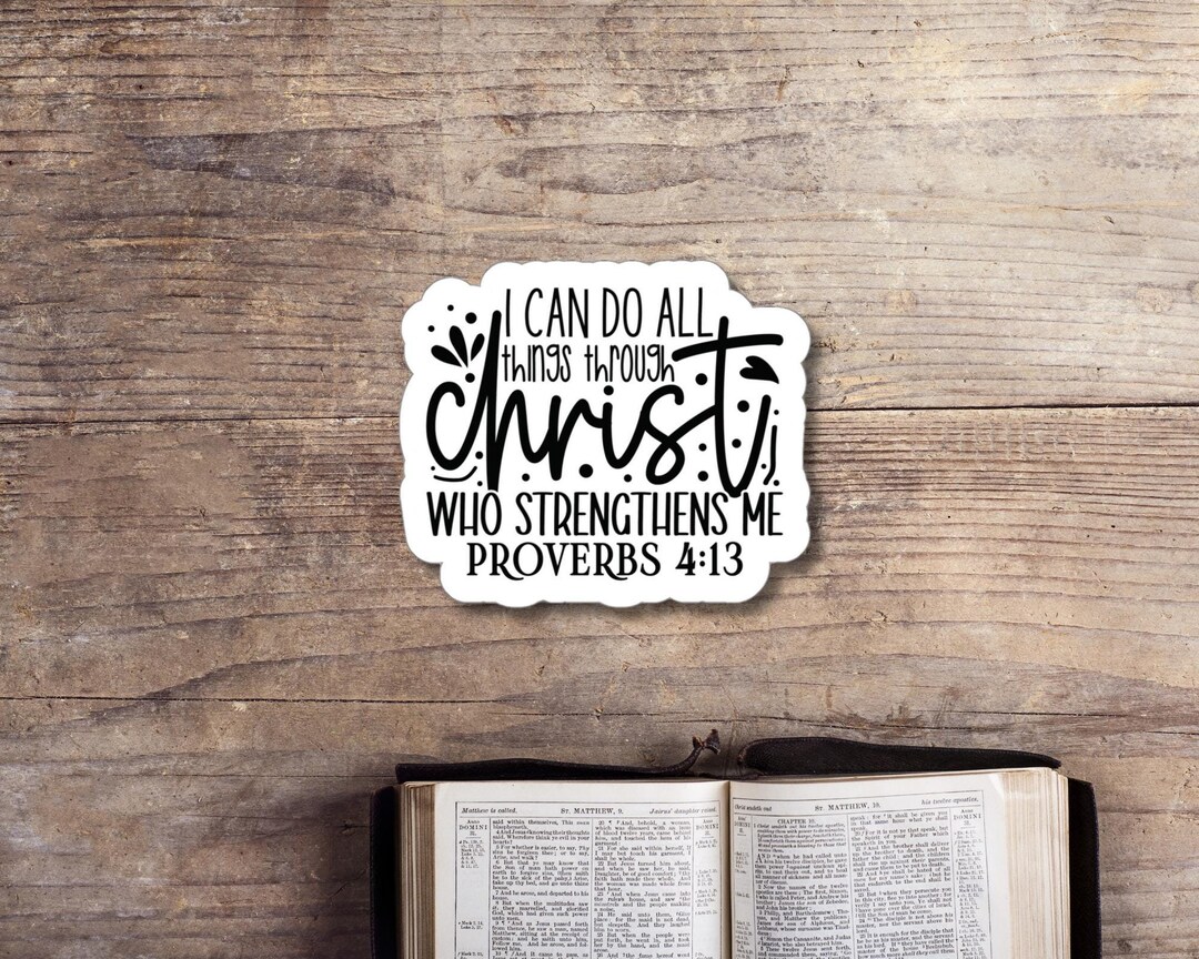 Bible Verse Journal Sticker for Bible Scripture Die Cut Sticker for ...