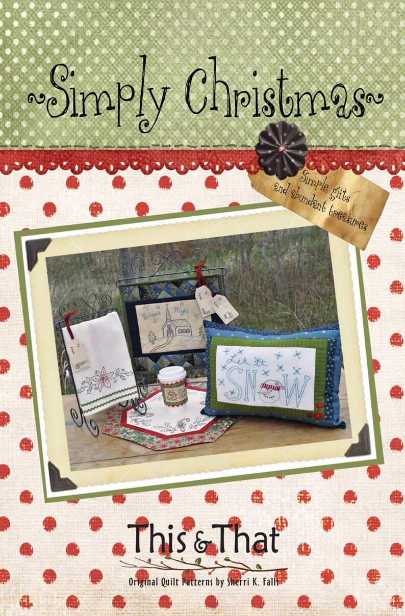 Simply Christmas Embroidery and Quilt Book Download - Etsy
