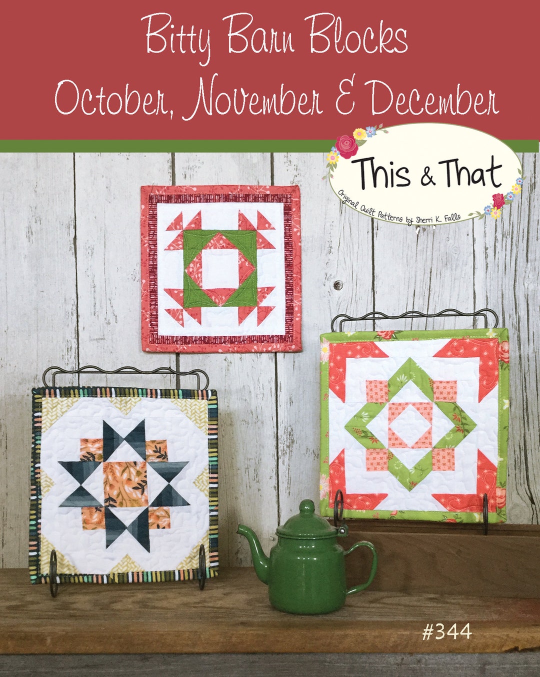 Bitty Barn Block October-december Pattern - Etsy