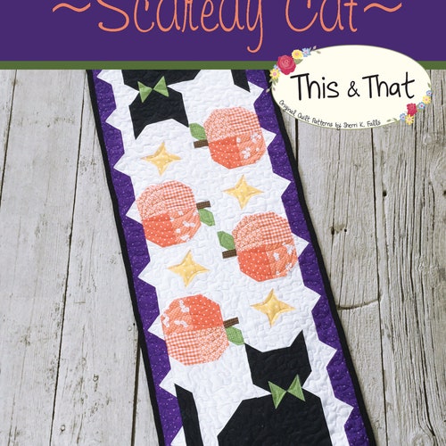 Scaredy Cat Table Runner Download Pattern - Etsy