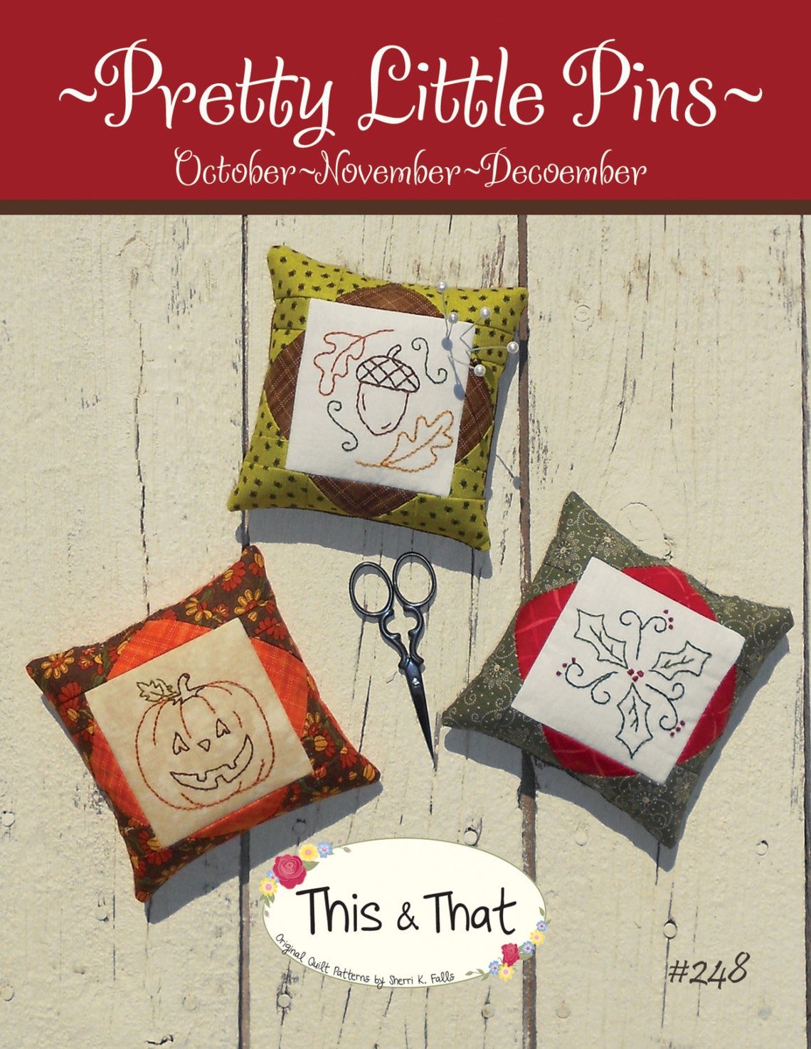 Pretty Pins 4 Embroidery Pin Cushion Pattern Download | Etsy