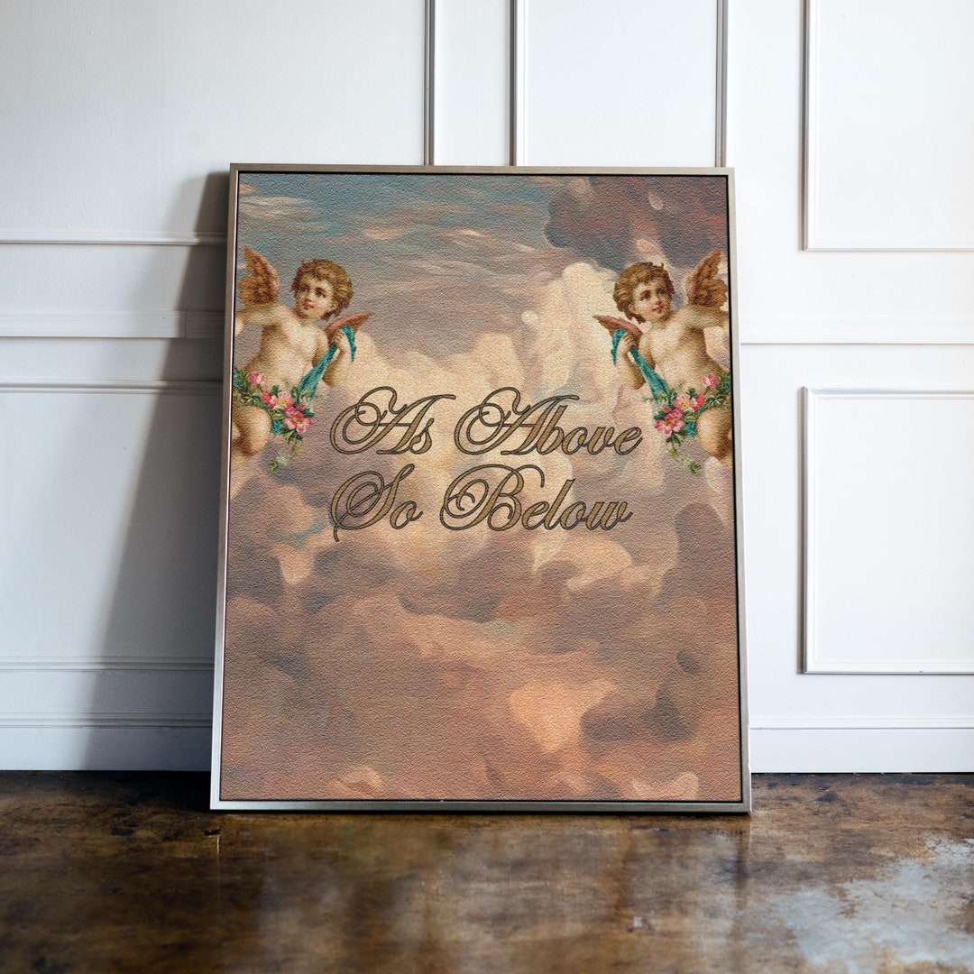 As Above, so Below, Christian Art, Religious Wall Decor, Faith Gift ...