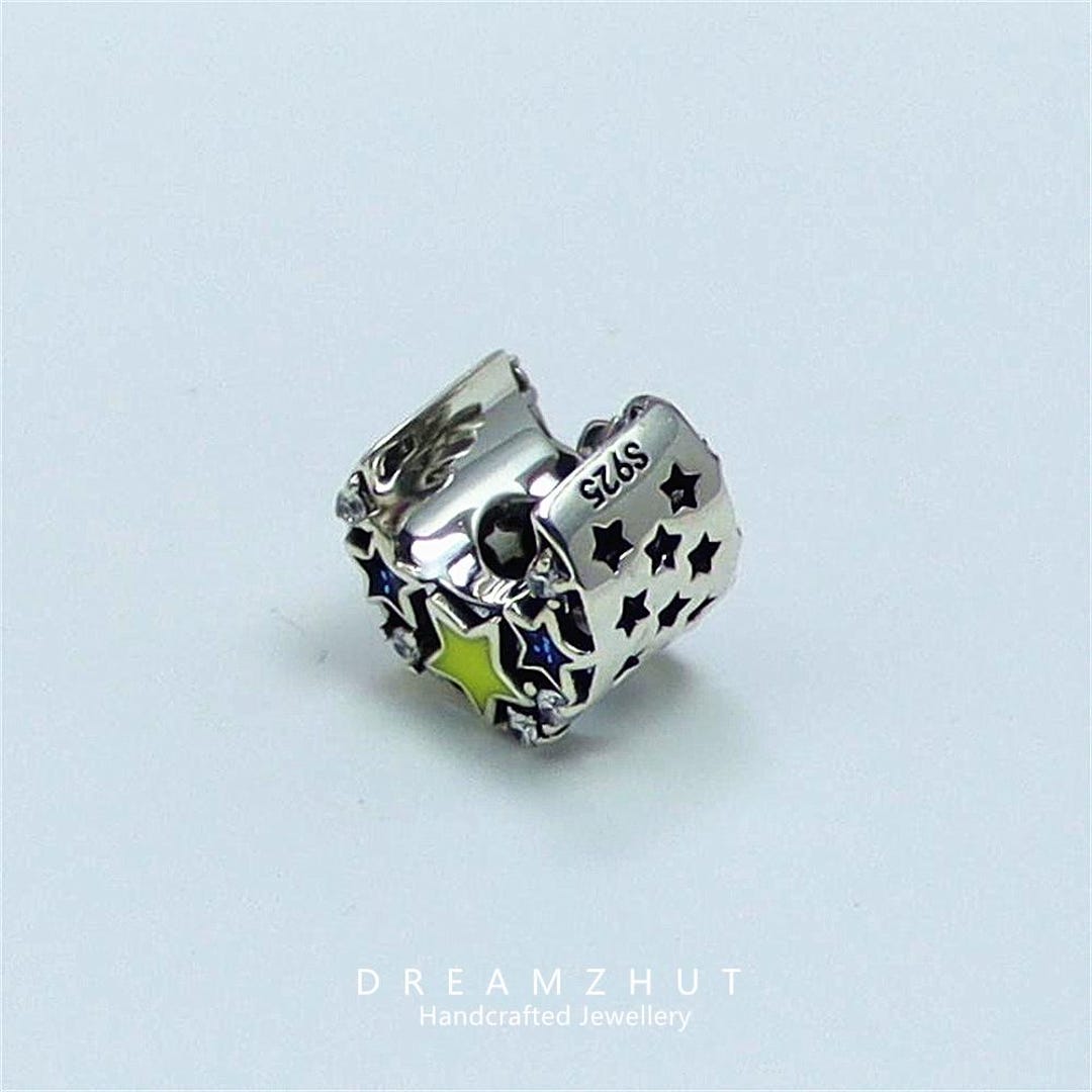 S925 Sterling Silver Romantic Starry Sky Stringing Decoration, Star and ...