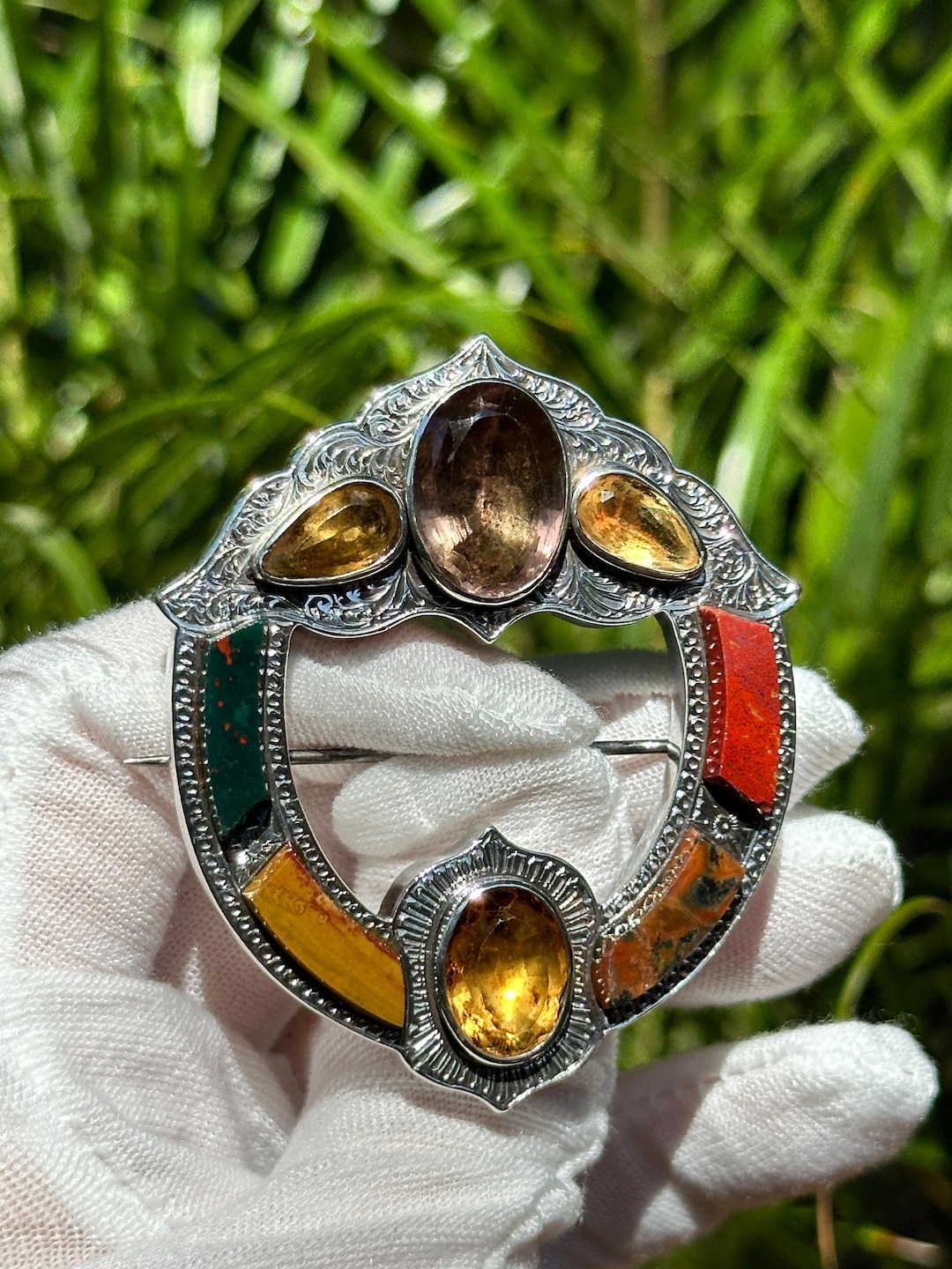 Scottish Silver Georgian Antique Plaid Brooch Pin, Kilt Scarf ...