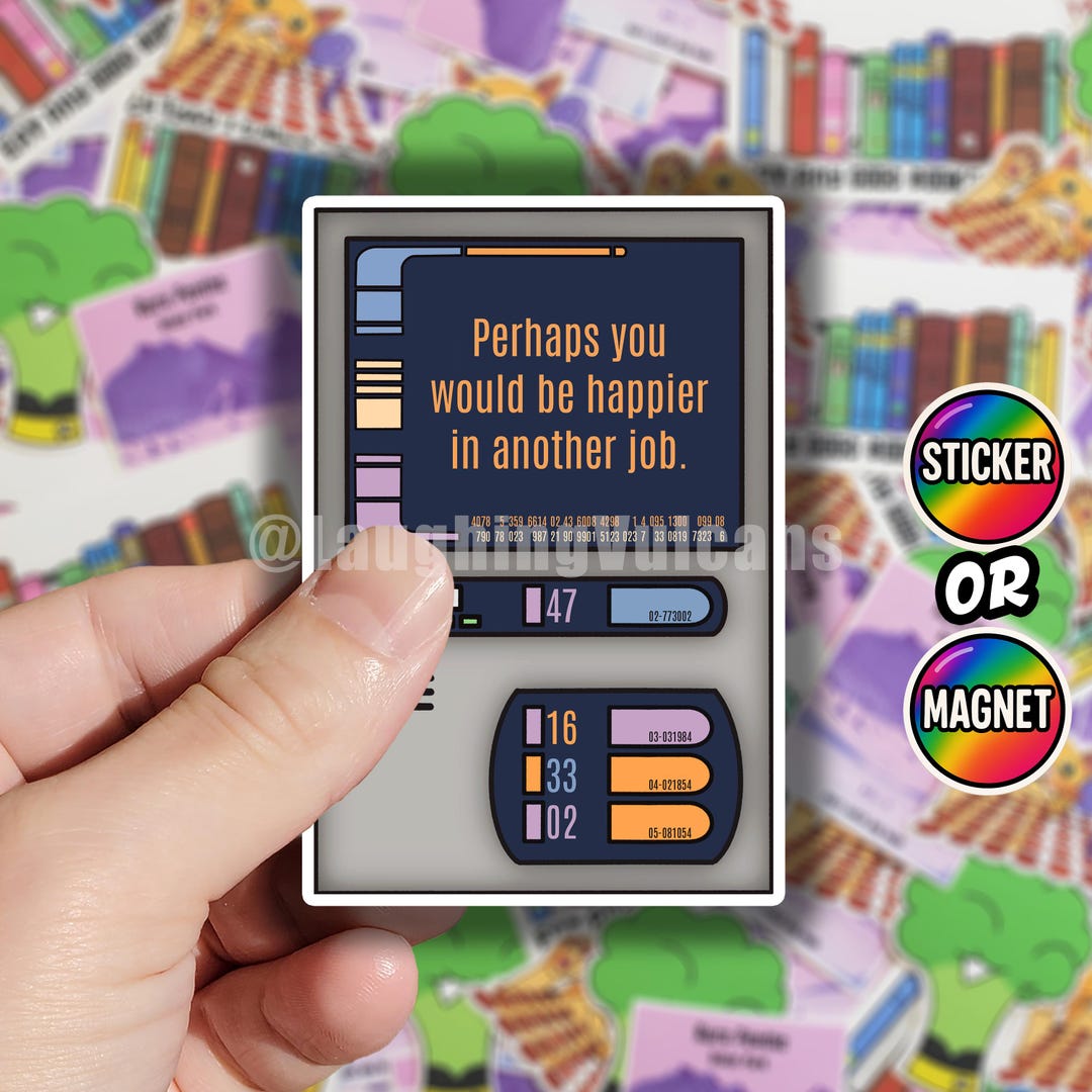 Sticker or Magnet - Happier in Another Job - Etsy