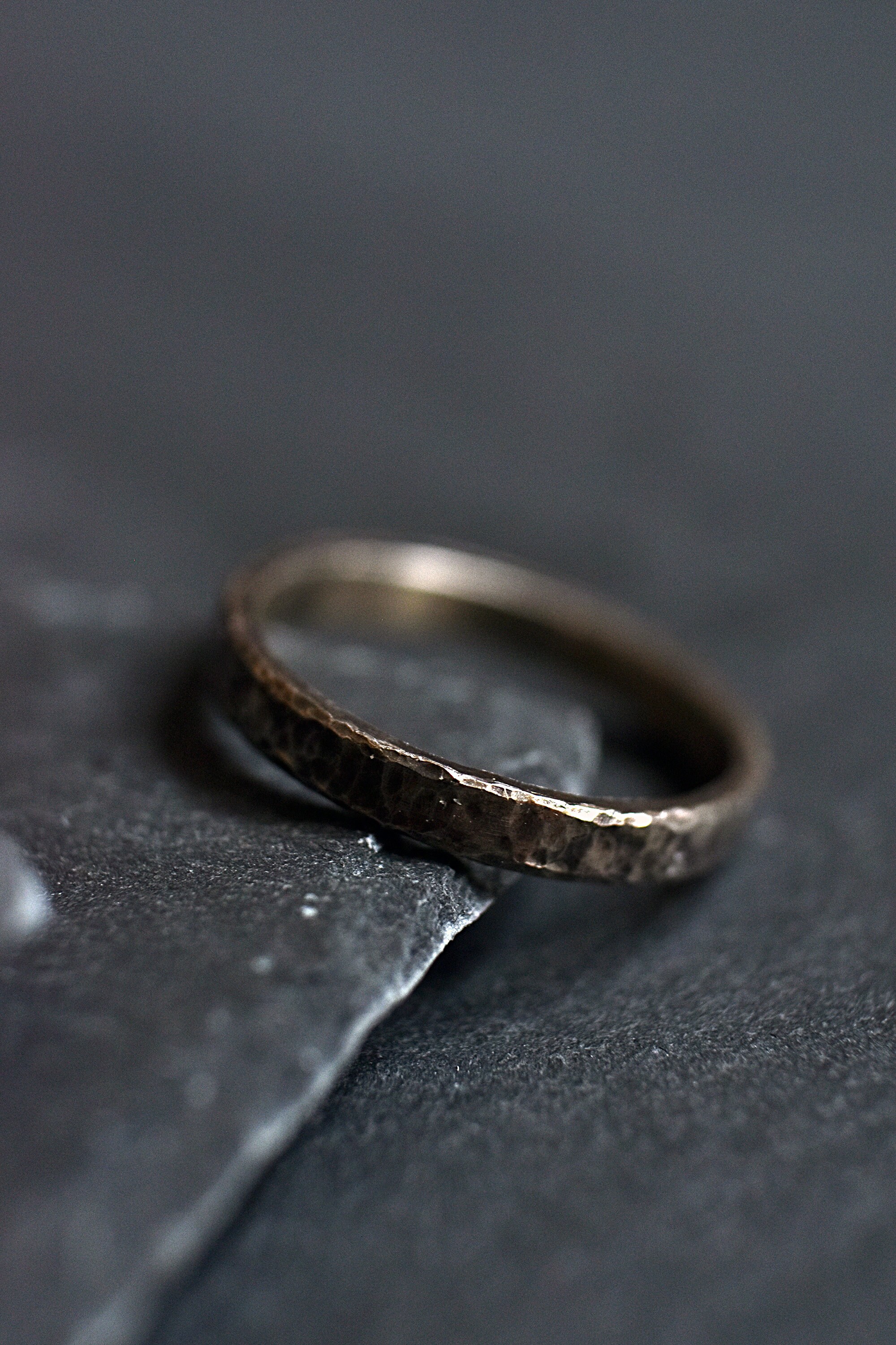 Mens ring Mens gift Unisex ring Textured antique effect | Etsy