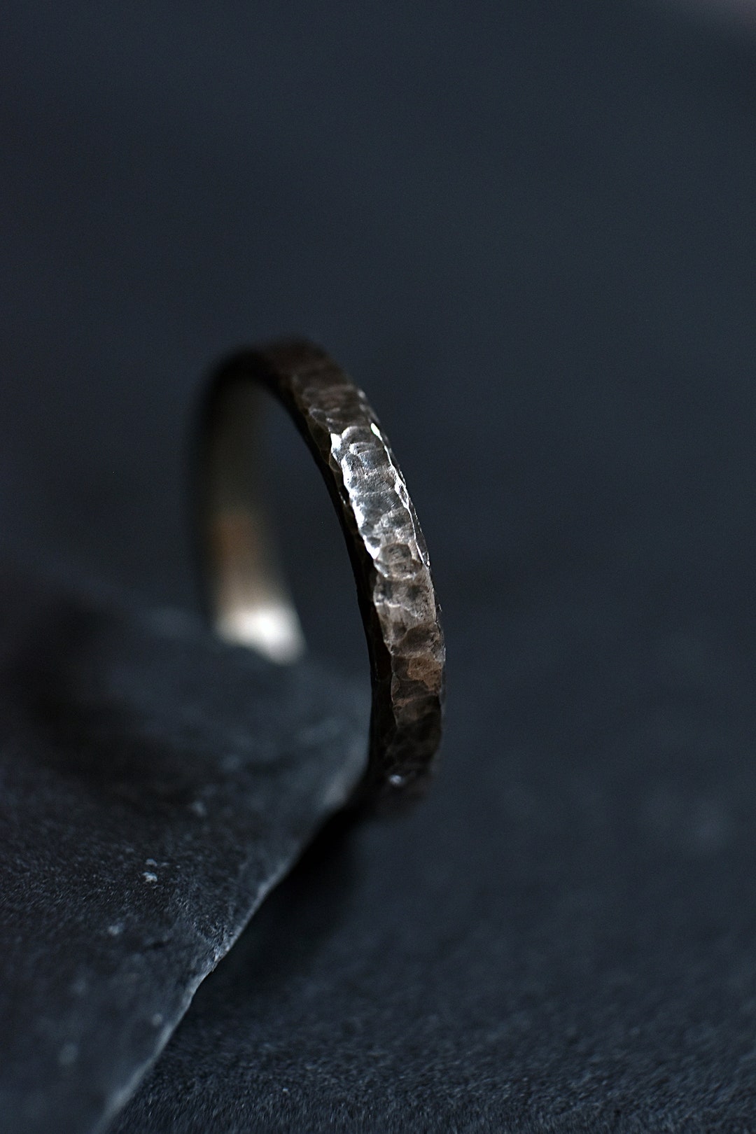 Mens Ring - Mens Gift- Unisex Ring -textured Antique Effect - Patinated ...