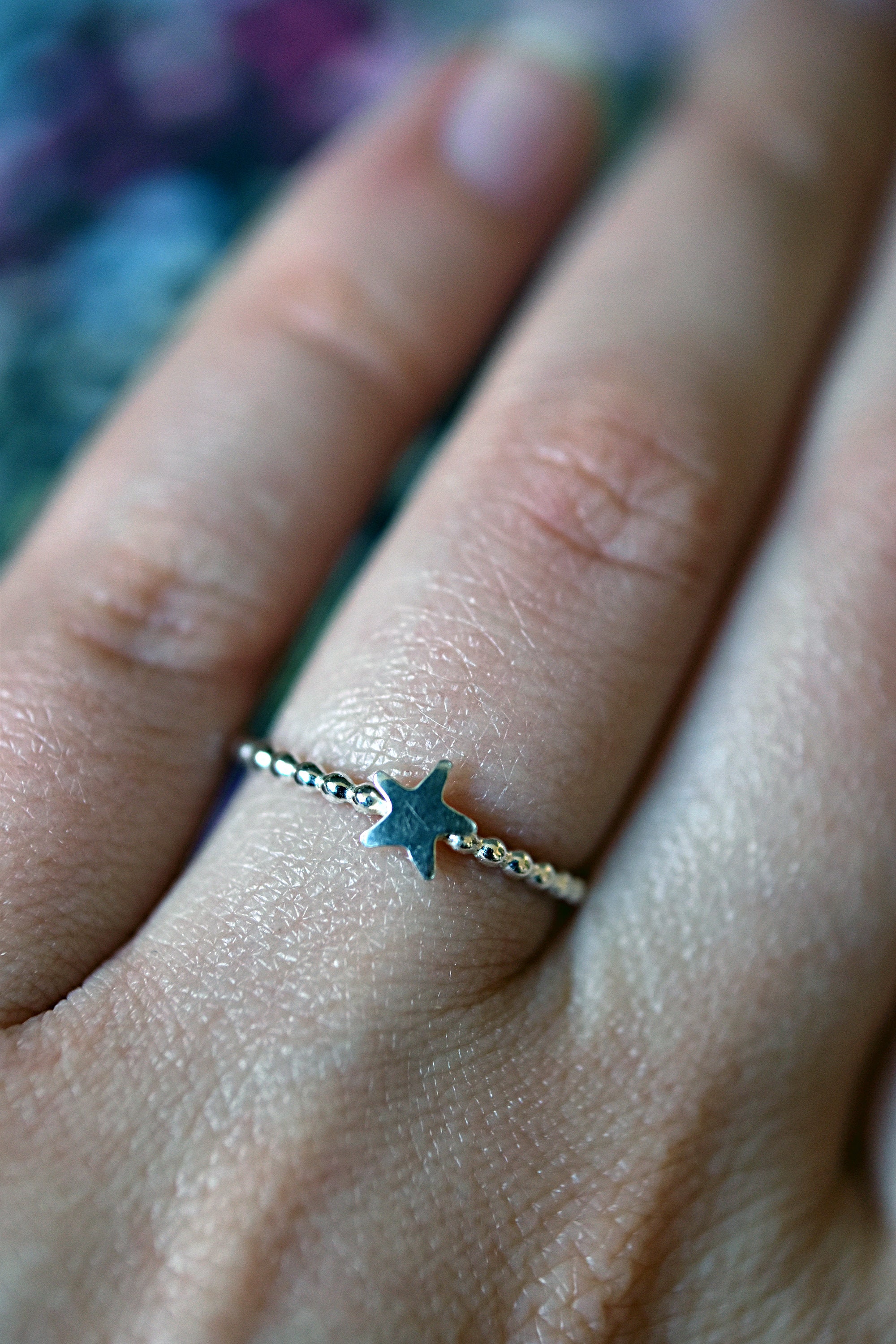 Delicate Star ring silver Starfish ring Nature jewellery | Etsy