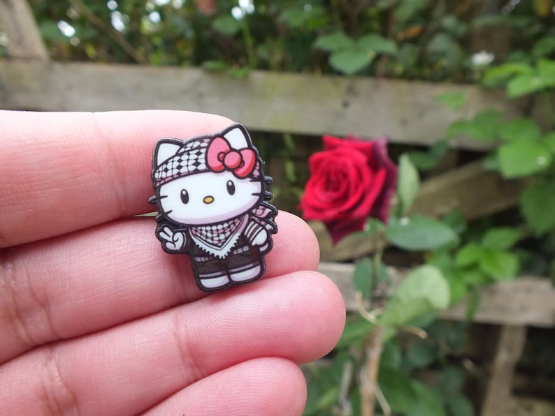 Palestine Cat Pin Subtle Protest Accessories Pro Palestine Jewelry ...
