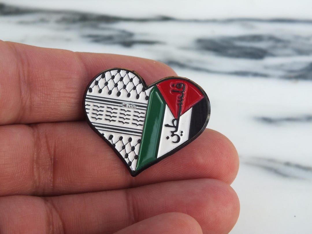 Palestine Enamel Pin Gift for Pro Palestine Activist Keffiyeh ...