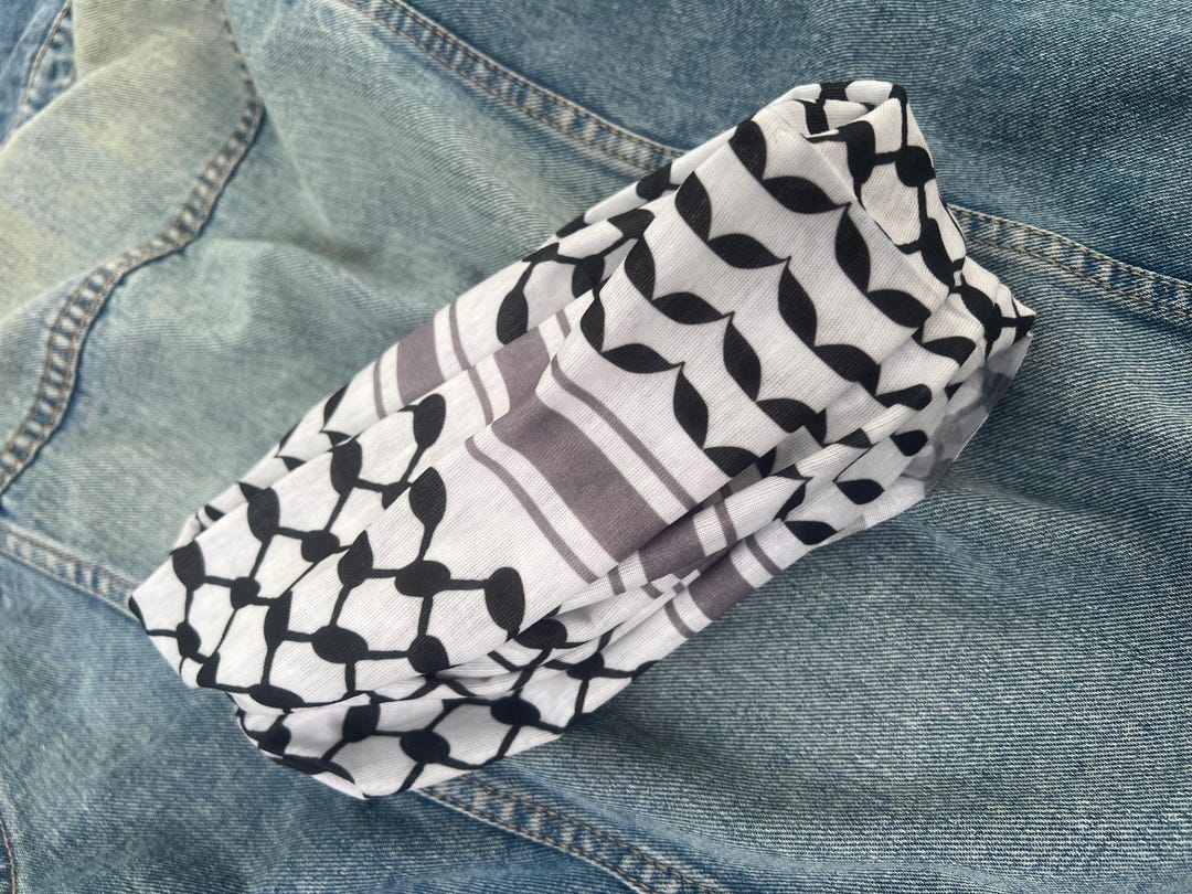 Palestine Keffiyeh Print Neck Warmer Pro Palestine Scarf Biker Face ...