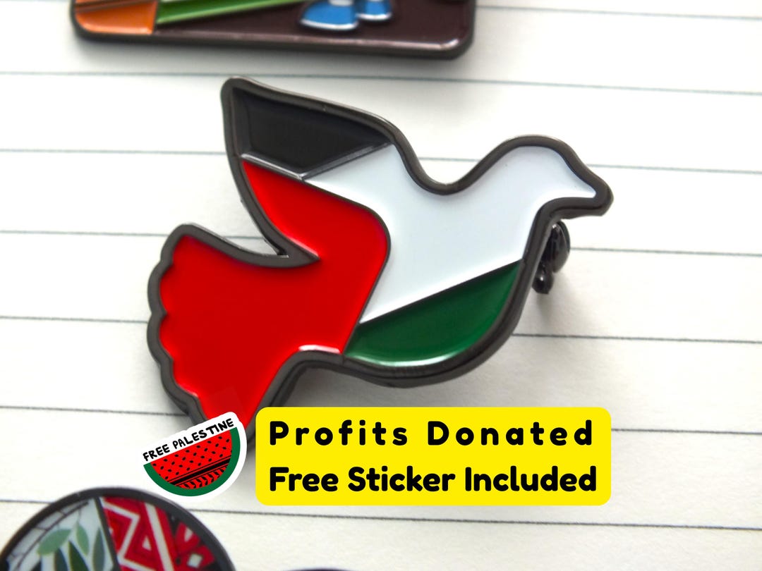 Palestine Flag Pin Pro Palestine Jewelry With Proceeds to Charity ...