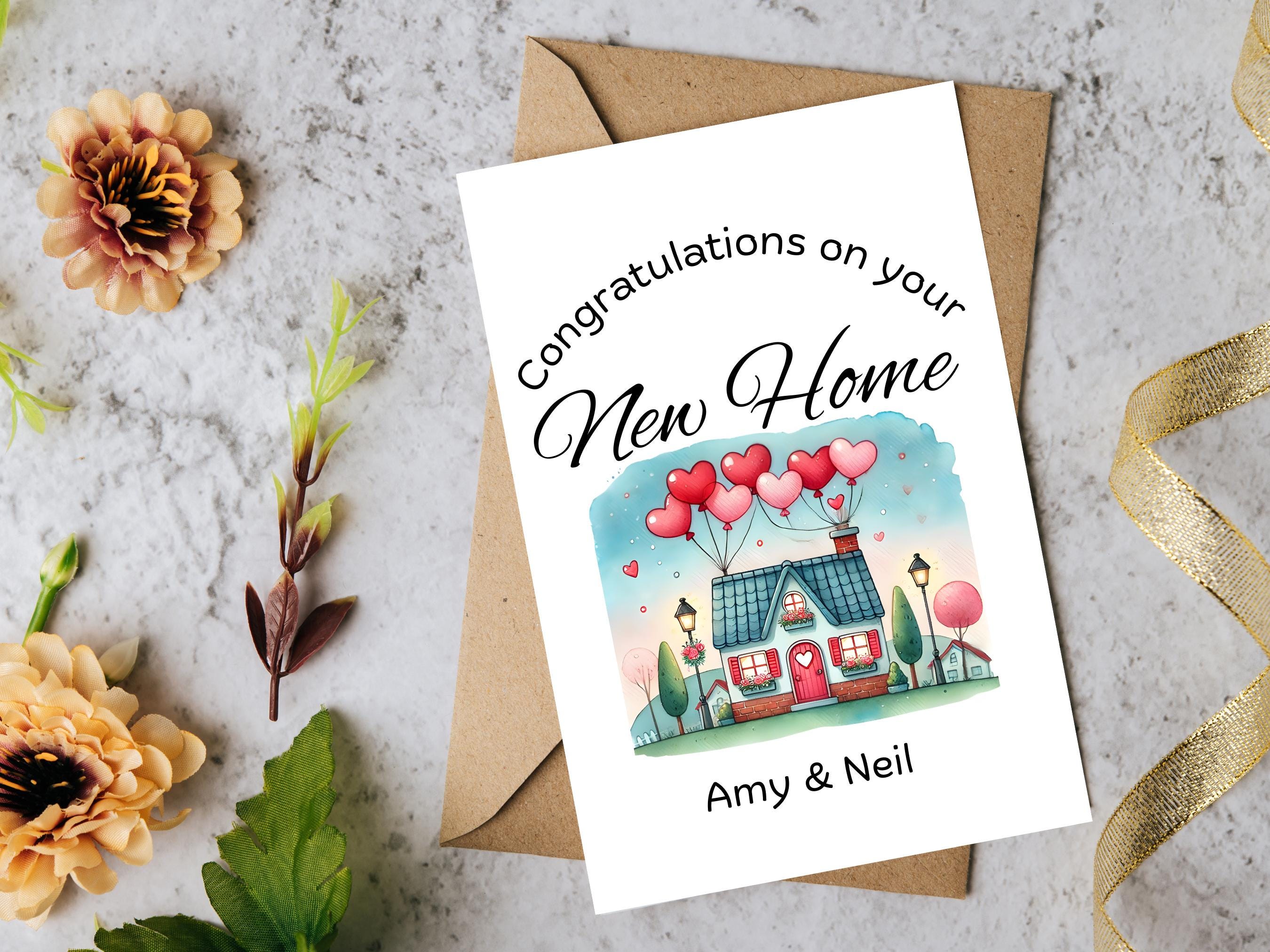 Personalized First House Moving Card for Friend Congratulations on Your ...