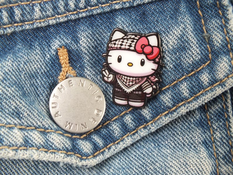 Palestine Cat Pin Subtle Protest Accessories Pro Palestine Jewelry ...