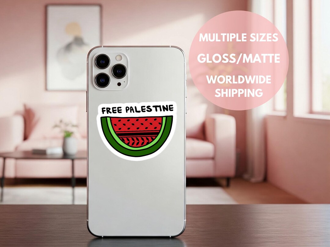 Free Palestine Watermelon Decal – Durable Vinyl Sticker – Pro-palestine ...