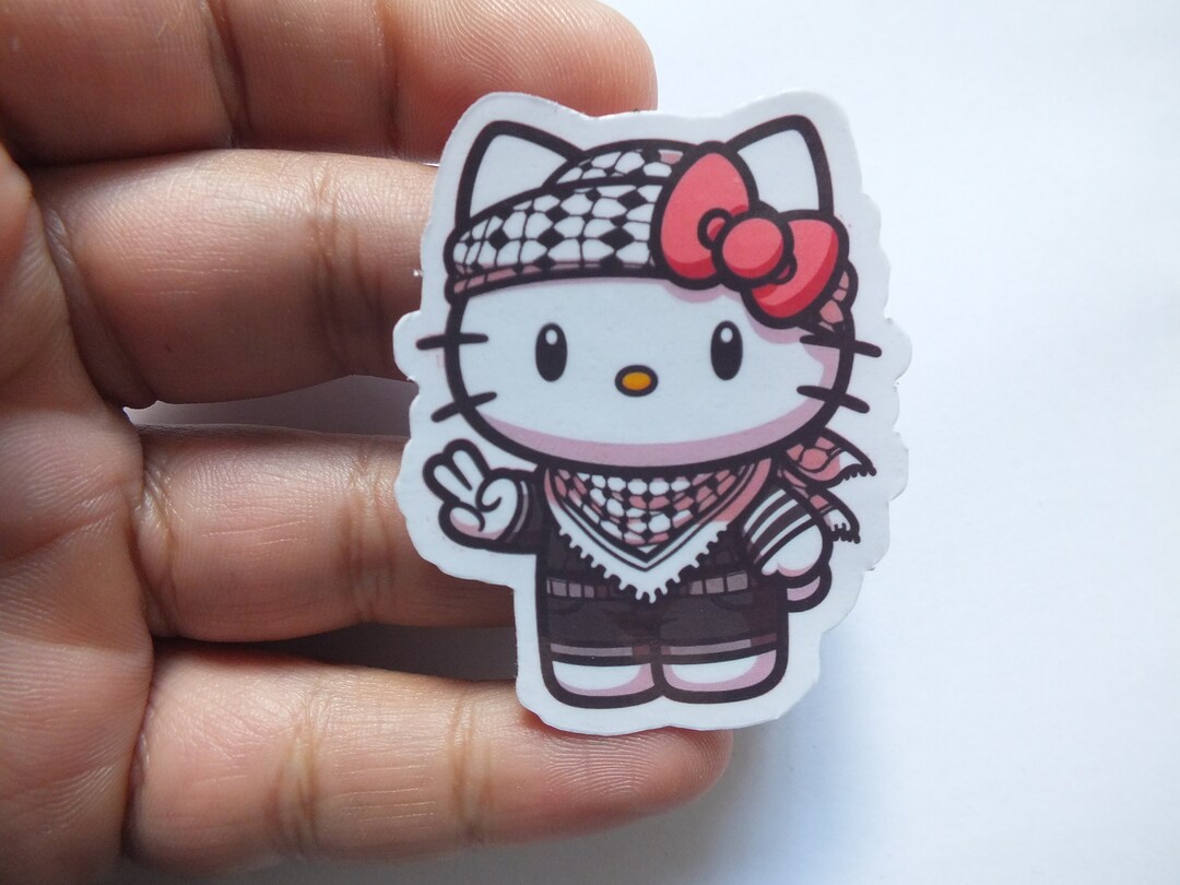 Hello Kitty Stickers for Palestine Activist Sticker for iPhone Case ...