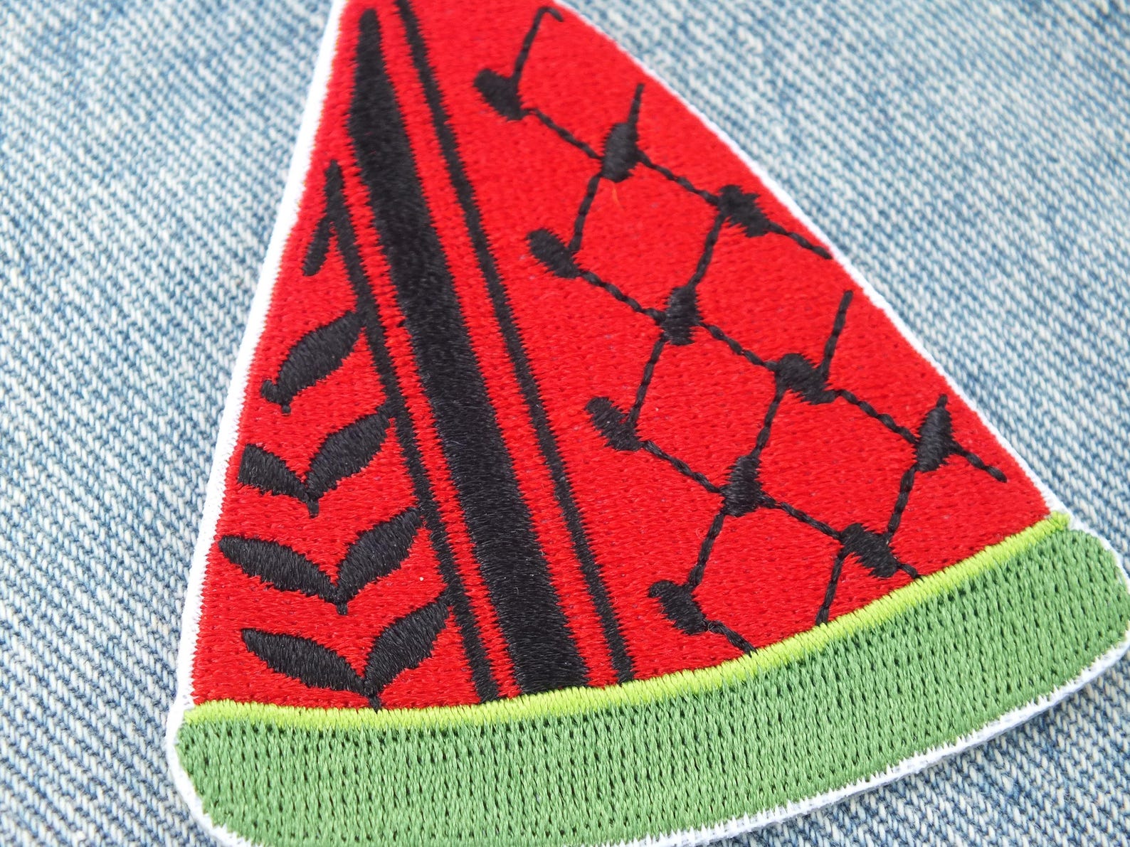 Large Iron on Watermelon Patch for Palestine Sew on Kuffiyah Patch for ...
