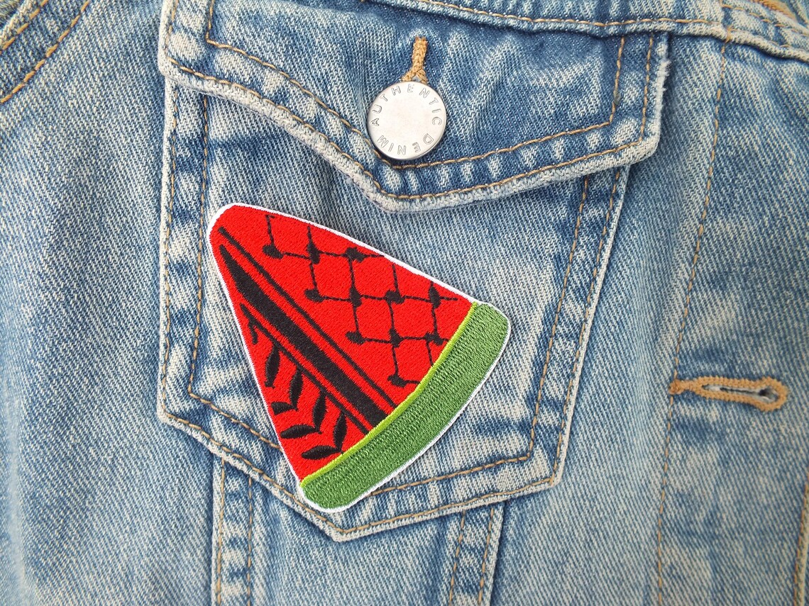 Large Iron on Watermelon Patch for Palestine Sew on Kuffiyah Patch for ...