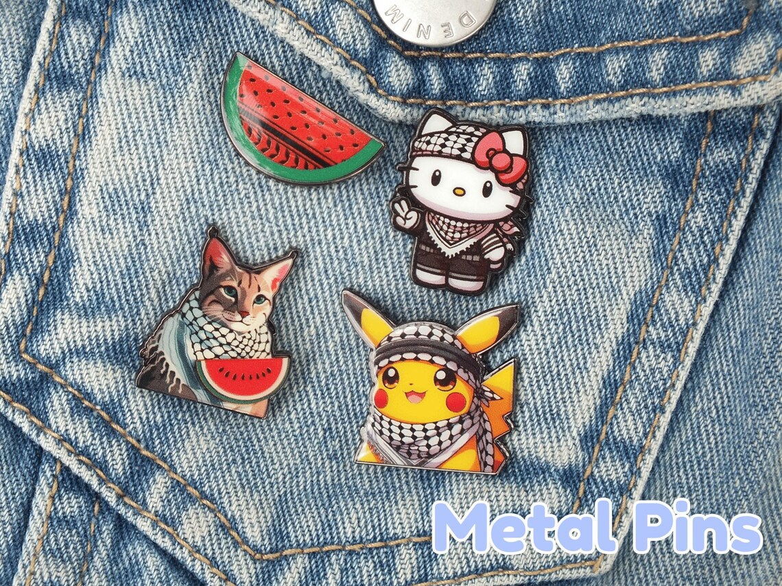 Large Iron on Watermelon Patch for Palestine Sew on Kuffiyah Patch for ...