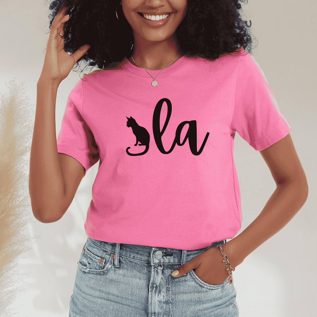 Comma-la Black Cat Silhouette Kamala Harris Support Tee, Bright Colors ...