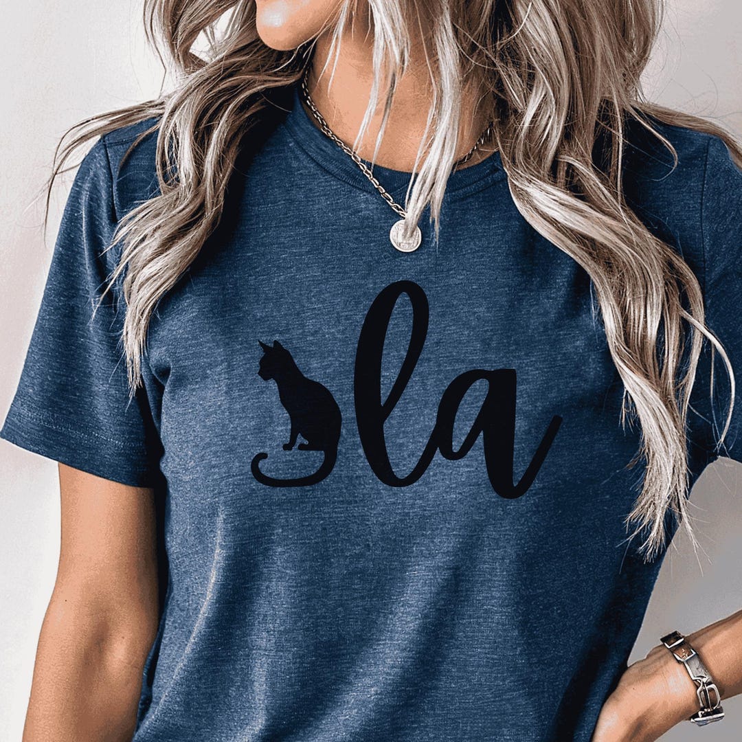 Comma-la Black Cat Silhouette Kamala Harris Support Tee, Heather Colors ...