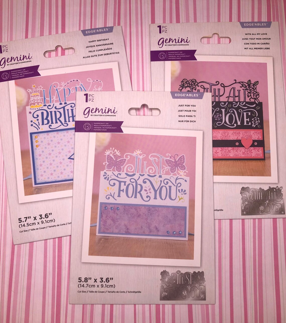 3pc "edge'ables" Gemini Papercraft Dies - Etsy