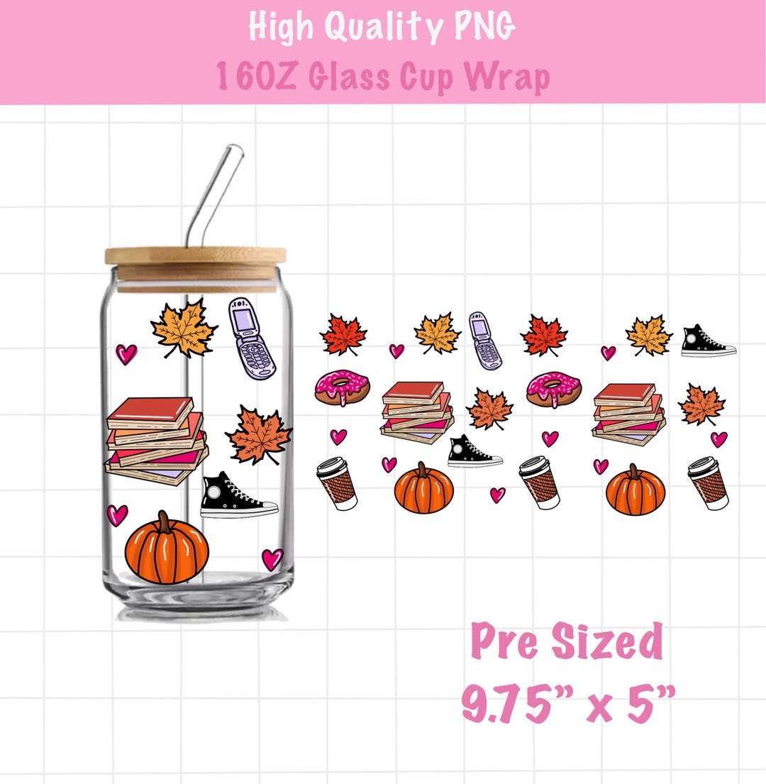 Gilmore Girls Cup Wrap Design File, 16oz Glass Can Wrap Png, Instant ...