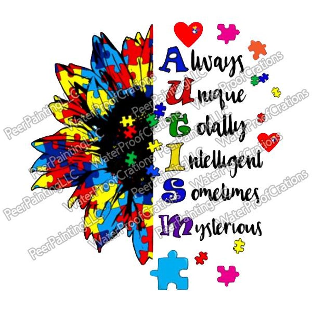 Autism Awareness. 4 Sizes. Waterproof/weather Resistant Vinyl Sticker ...
