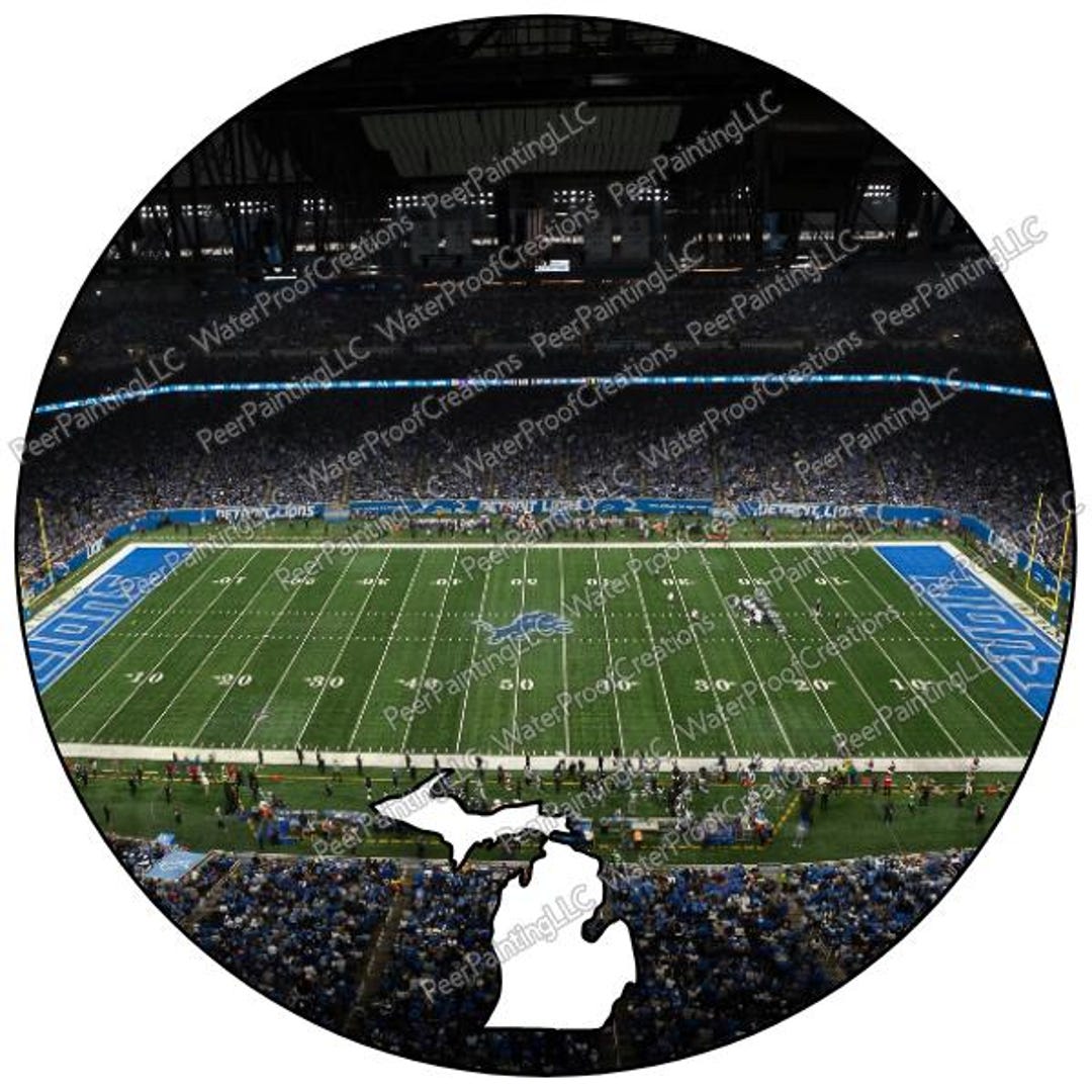 Detroit Lions Field. Circle Shape With the State of Michigan Design on ...