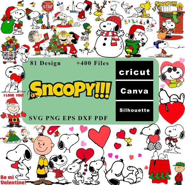 Snoopy Svg - Etsy