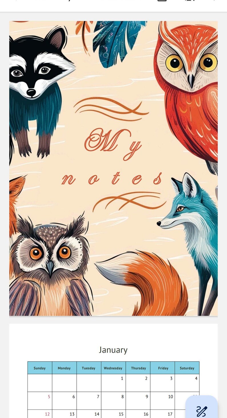 Planner With Animals 2025 Years - Etsy