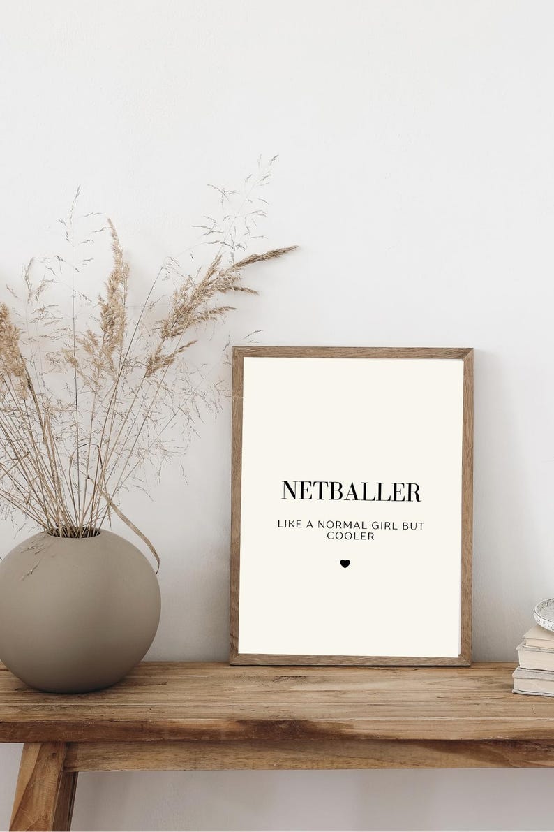 Netball Print Digital Download - Inspirational Wall Art for Netball ...