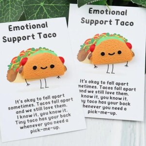 Anxiety, Emotional Support Tacos, Comfort, Keepsake, Keyring, Gift ...