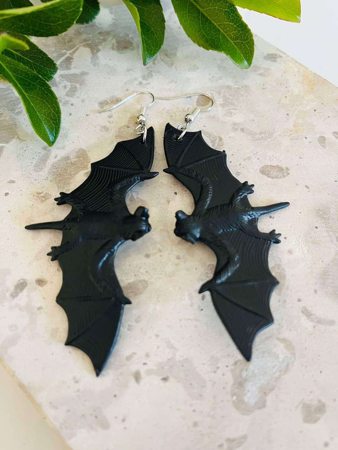 Bat Earrings, Bats, Flying, Wings, Spread Wings, Resin Bat, Gift, Gift ...