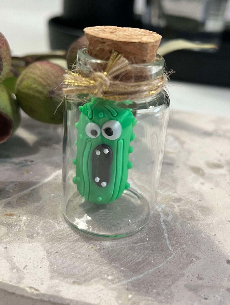 Screaming Pickle, Jar Pickle, Kawaii Pickle, Desk Decor, Pickle in A ...