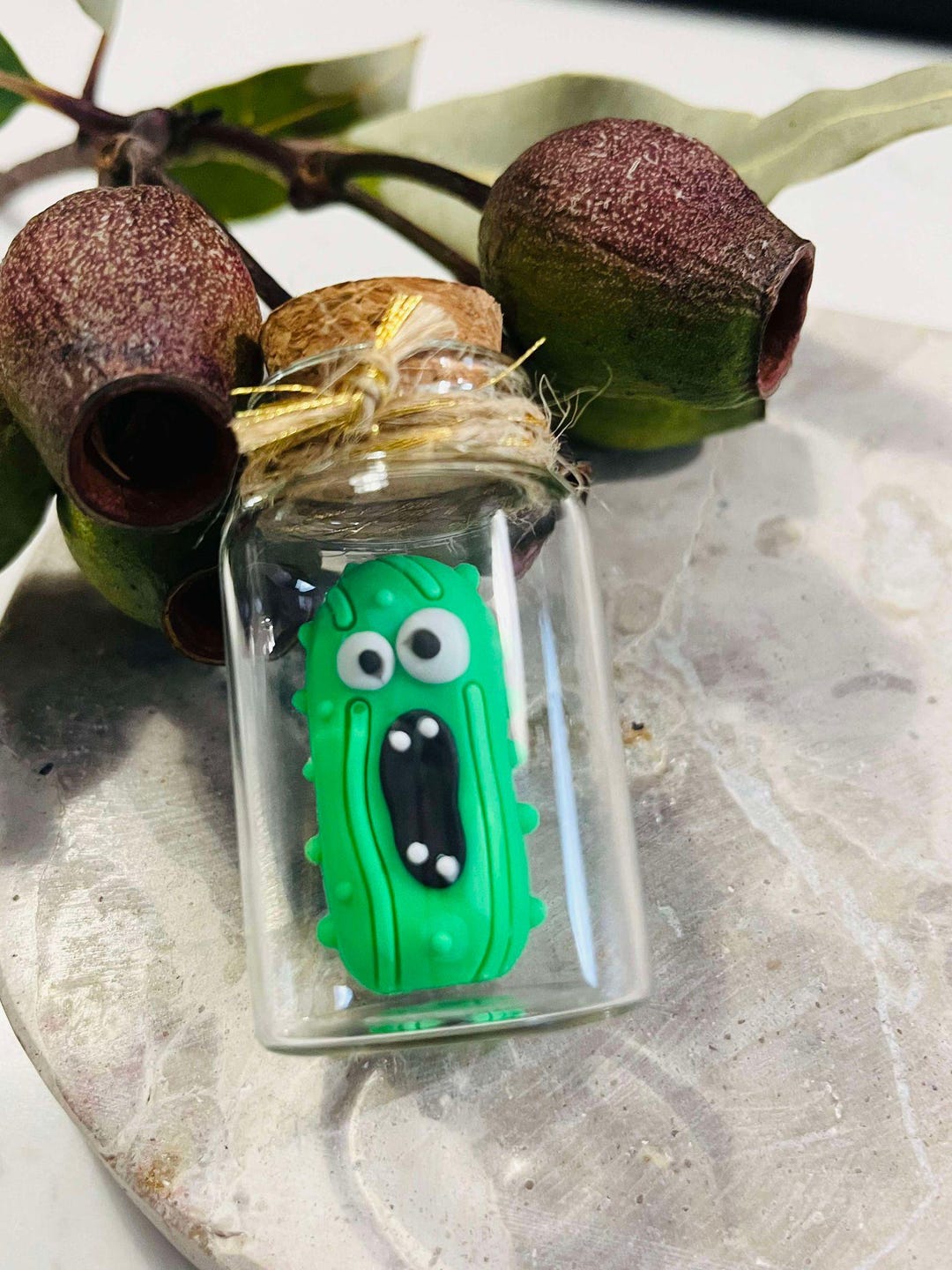 Screaming Pickle, Jar Pickle, Kawaii Pickle, Desk Decor, Pickle in A ...