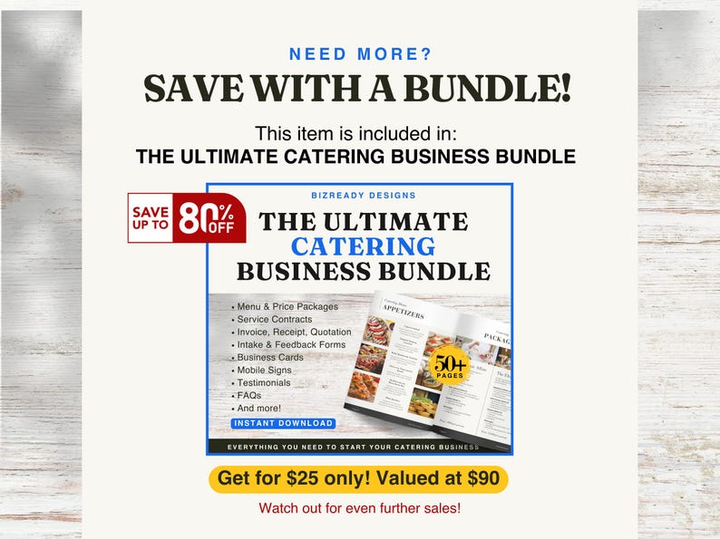 Editable Catering Contract Template - Etsy