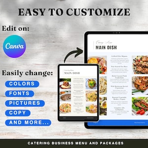 Catering Menu Price Guide Template Canva, Editable Event Catering ...