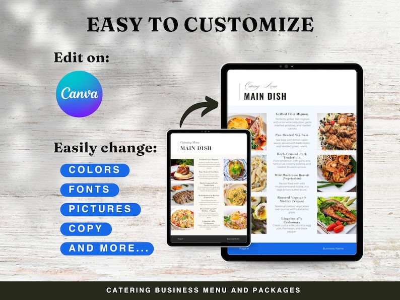Catering Menu Price Guide Template Canva, Editable Event Catering ...