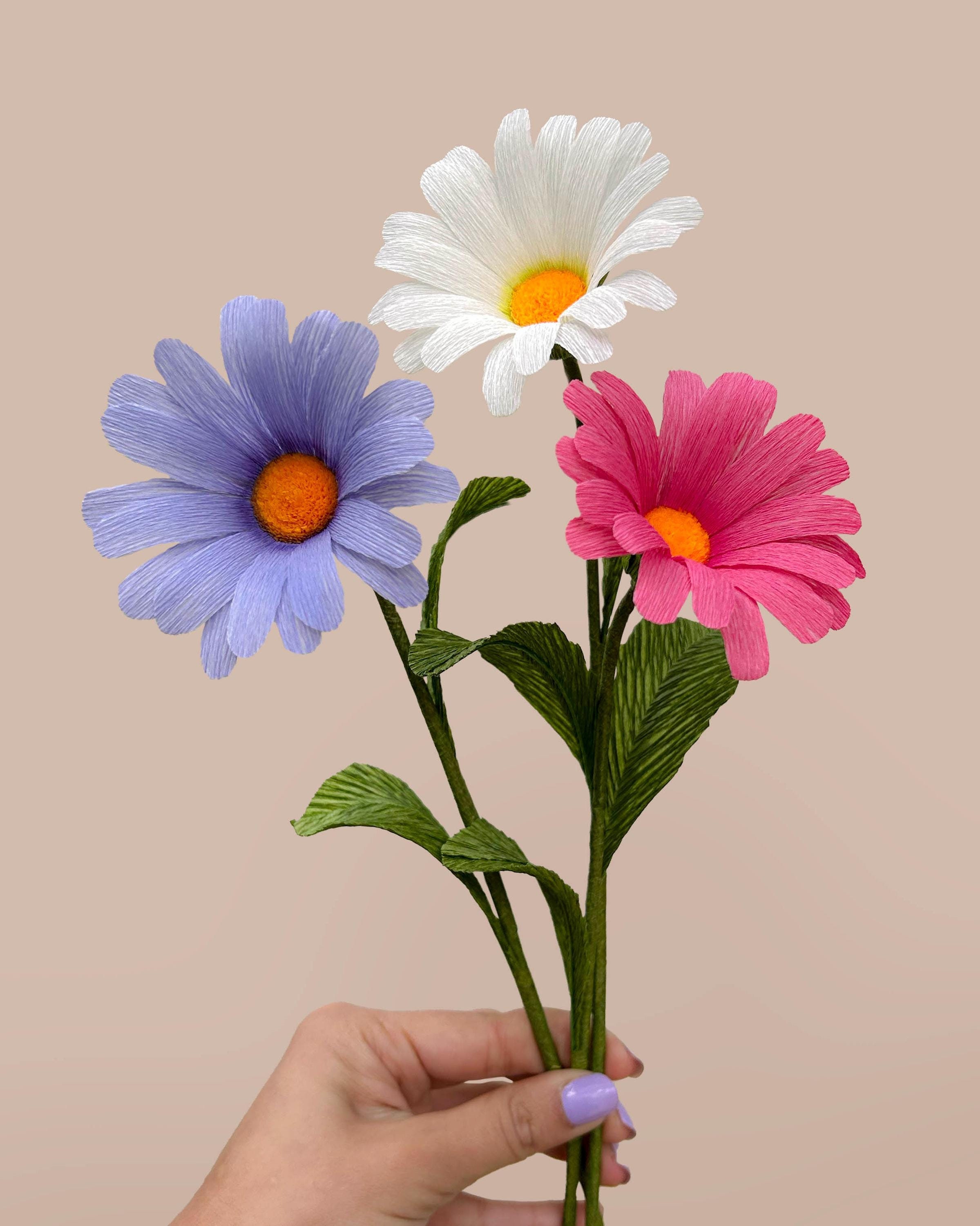 Crepe Paper Daisy, Handmade Daisy, Paper Daisy, Artificial Daisy - Etsy