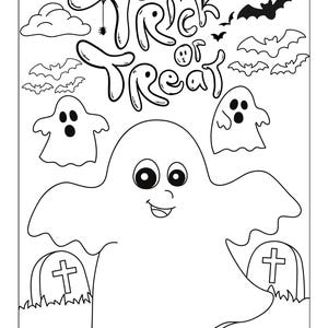 Halloween Coloring Pages: Spooky Fun for Kids (printable) - Etsy