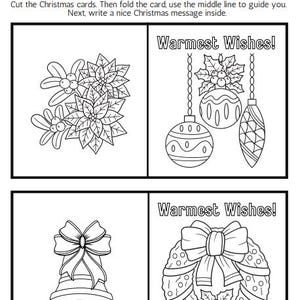 Printable and Colouring Christmas Cards for Children - Etsy