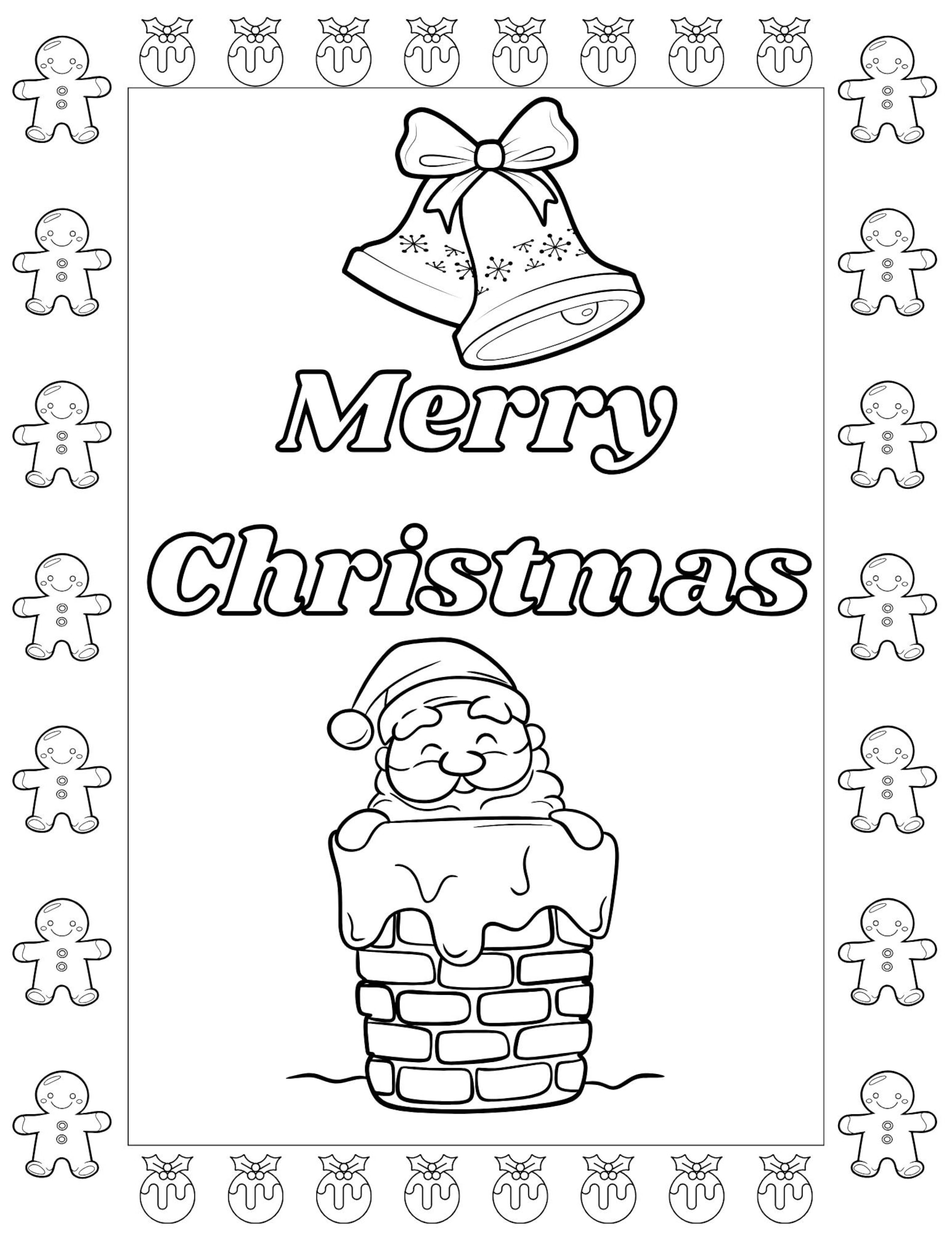 Christmas Coloring Pages for Kids: Holiday Characters (printable) - Etsy