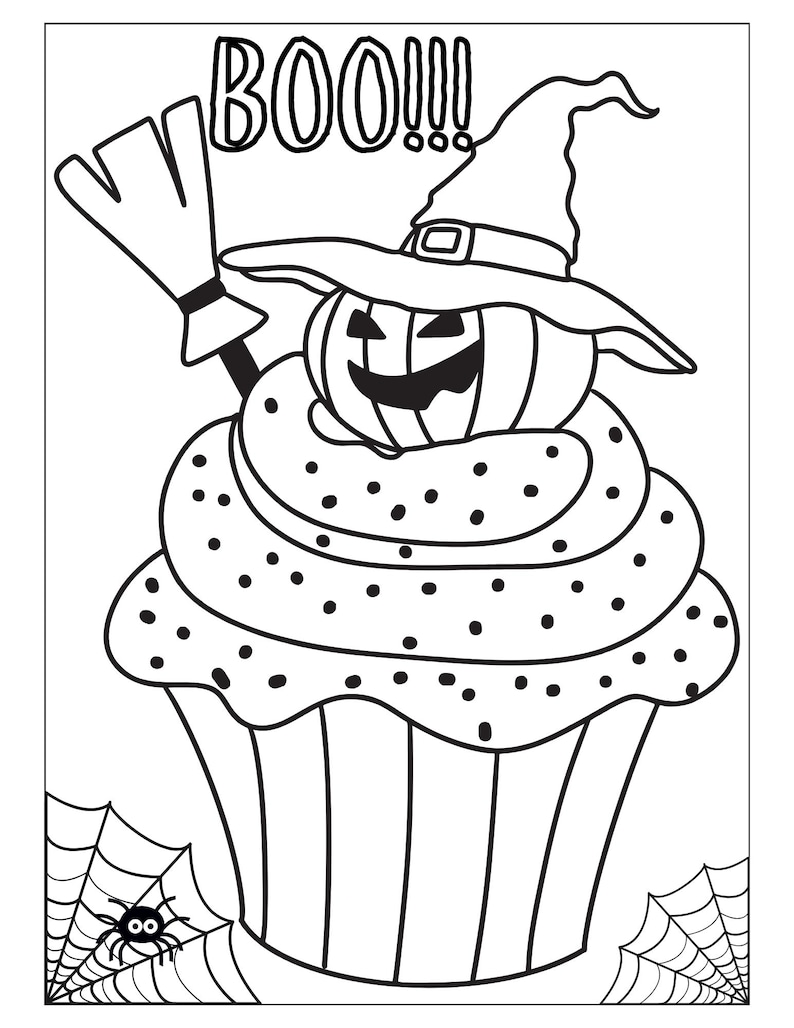 Halloween Coloring Pages: Spooky Fun for Kids (printable) - Etsy
