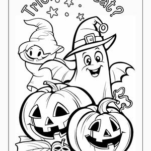 Halloween Coloring Pages: Spooky Fun for Kids (printable) - Etsy
