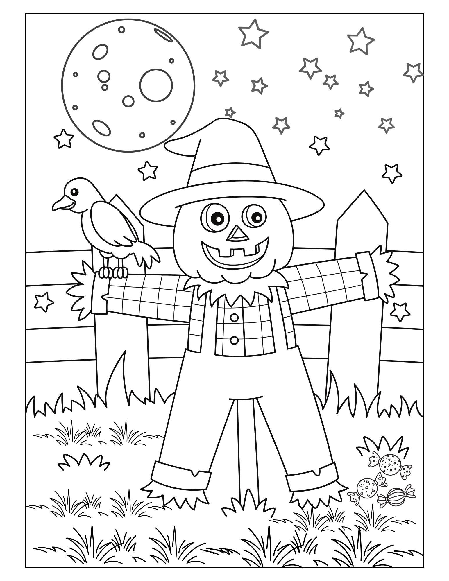 Halloween Coloring Pages: Spooky Fun for Kids (printable) - Etsy