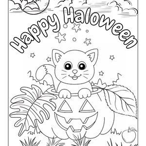 Halloween Coloring Pages: Spooky Fun for Kids (printable) - Etsy